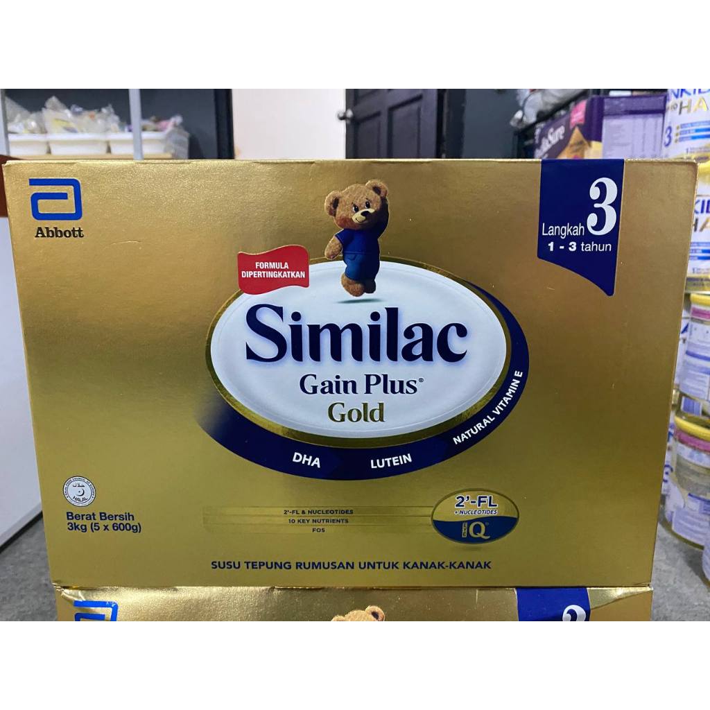 SIMILAC GAIN PLUS GOLD STEP 3 (3KG) / EXP MARCH 2024 / SUSU TEPUNG ...