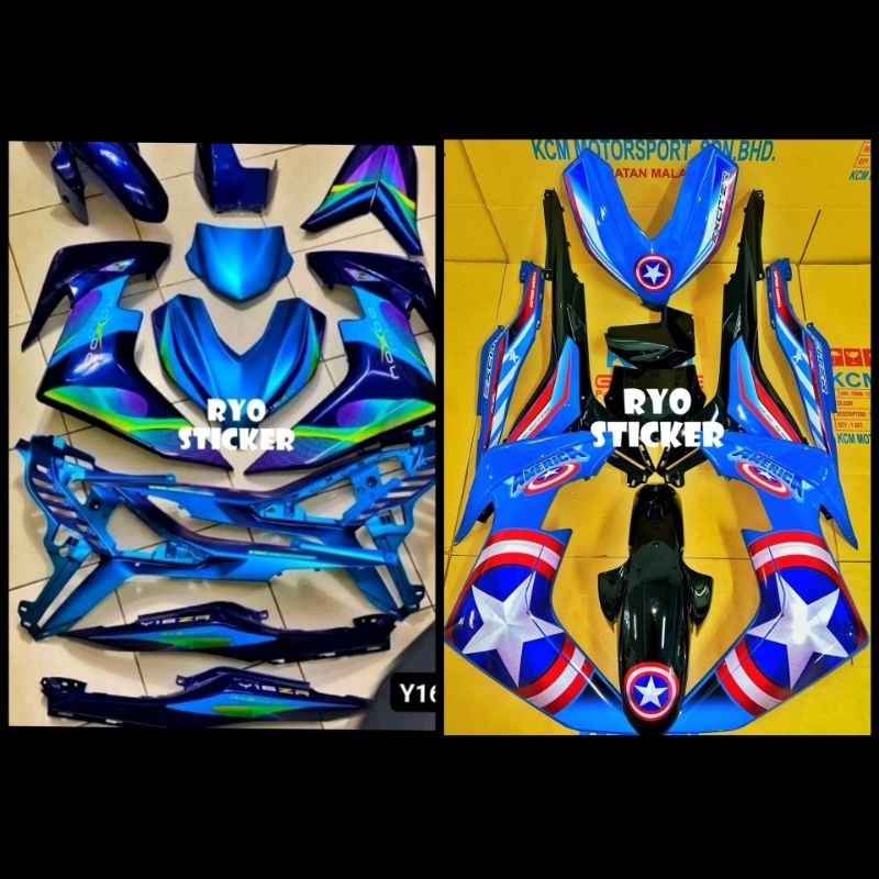 STICKER YAMAHA Y16ZR/ Y16 DOXOU/ CAPTAIN AMERICA /PETRONAS | Shopee ...