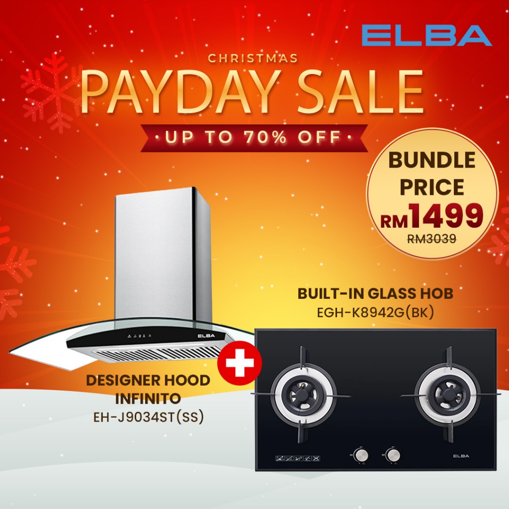 ELBA Designer Hood INFINITO EH-J9034ST(SS) - Sensor Touch Control, Heat ...