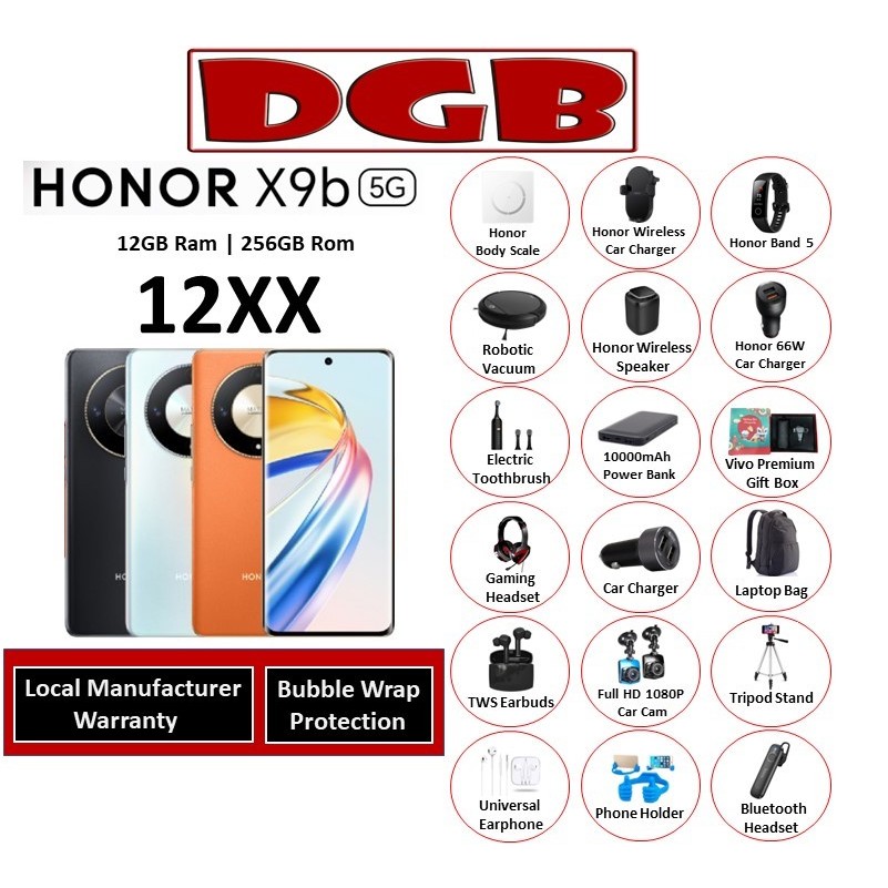Honor X9b 5G | 12GB+8GB Extended Ram+256GB Rom | Triple 108MP Camera | Snapdragon 6 Gen 1 5G ...