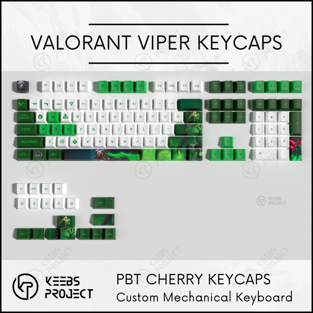 [Ready Stock] Valorant Keycaps Jett Sage Omen Killjoy Reyna Viper Raze ...