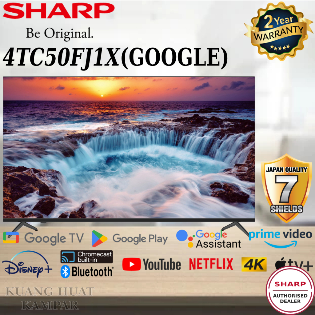 SHARP 50 INCH 4K UHD GOOGLE TV 4TC50FJ1X | Shopee Malaysia