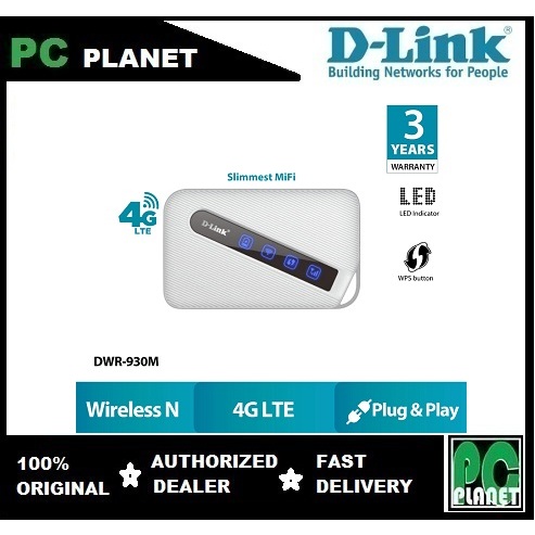 D-Link DWR-930M 4G LTE Portable MIFI Mobile Battery Router, 4G LTE ...
