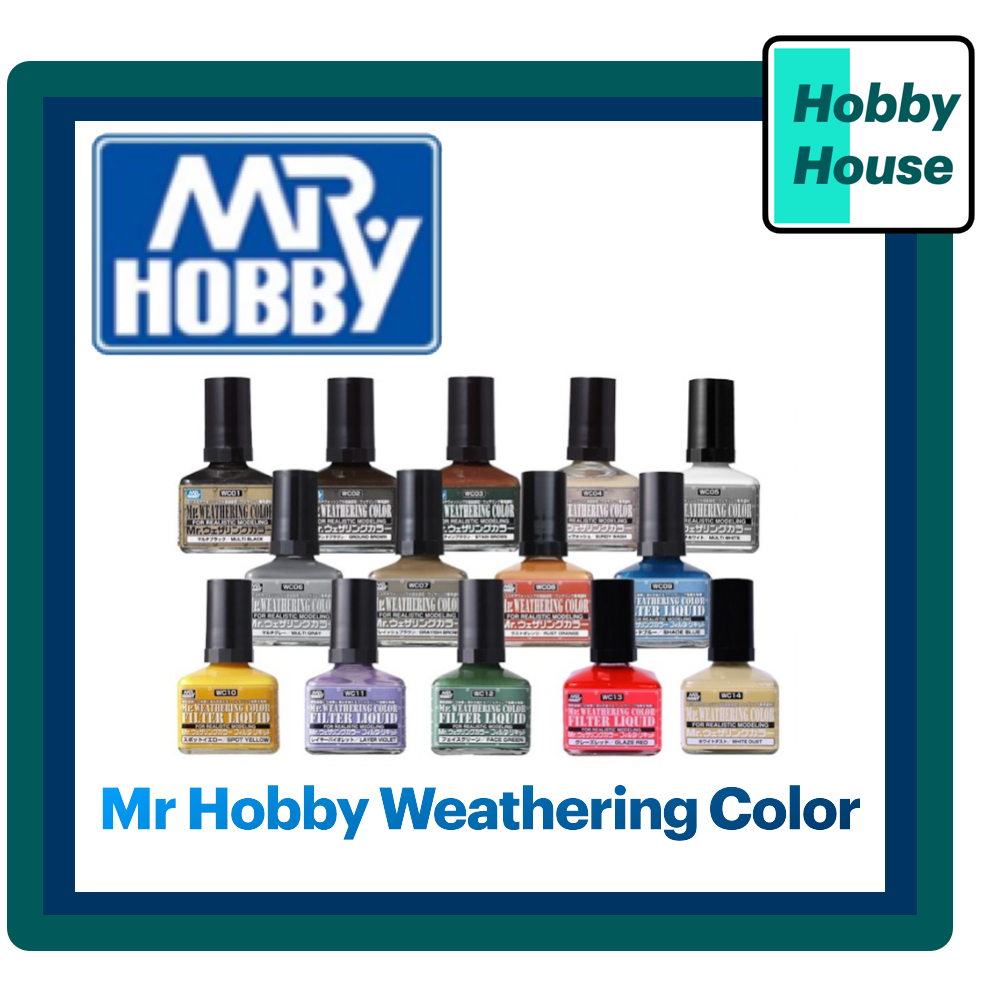 MR HOBBY MR WEATHERING COLOR & FILTER LIQUID WC01 - WC15 MODEL KITS ...