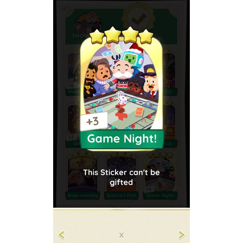 Game Night! Set 9 - Monopoly Go 4 Star Golden Sticker - Golden Blitz ...