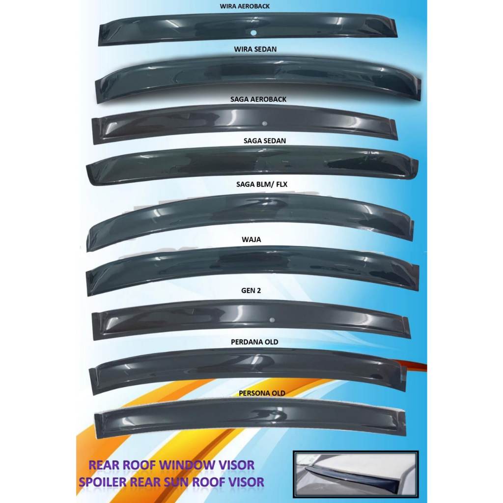 NEW REAR ROOF WINDOW VISOR SPOILER REAR SUN ROOF VISOR(SMALL) | Shopee ...