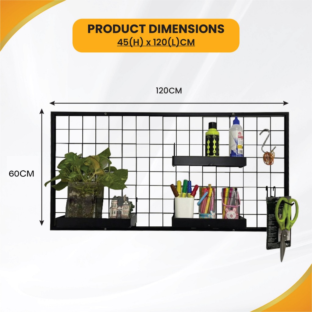Multi Purpose Wall Netting Frame Wall Display Rack Mesh Organizer ...