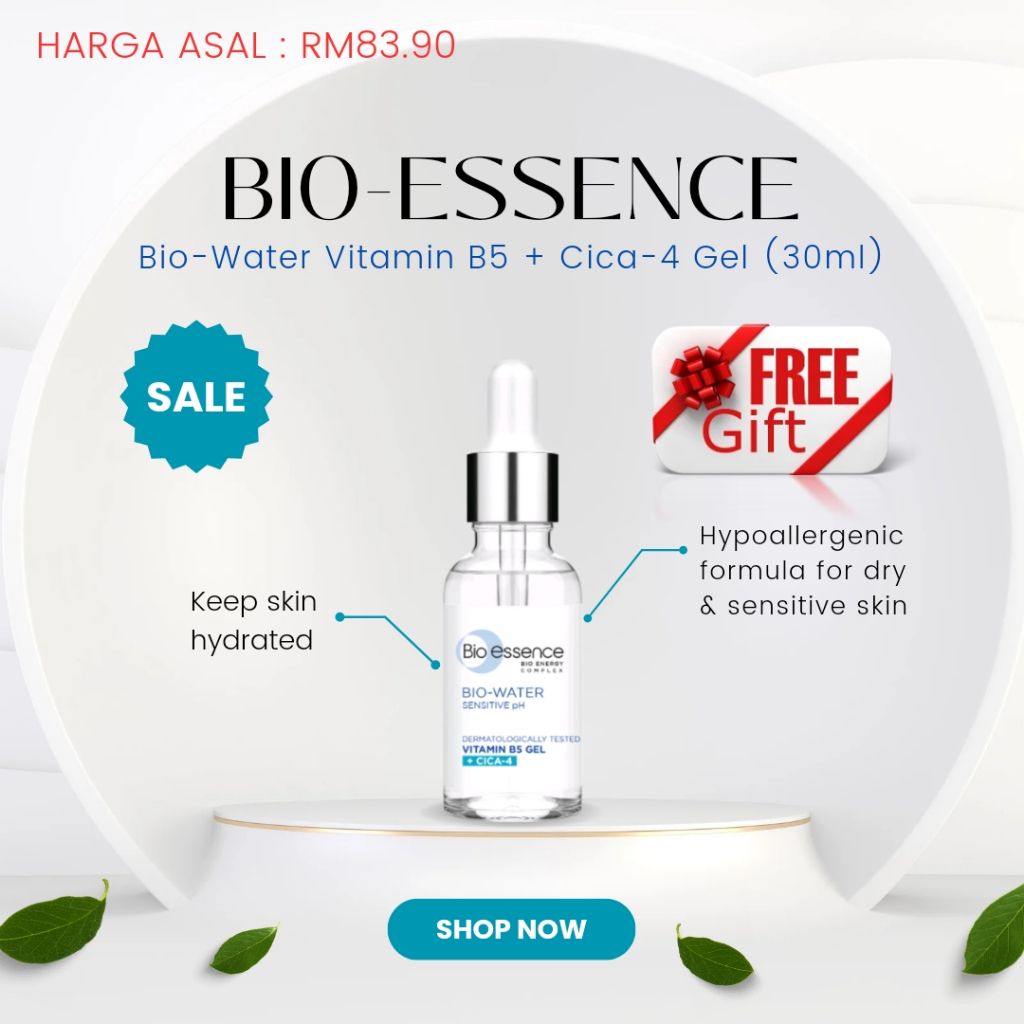BIO-ESSENCE Bio-Water Vitamin B5 + Cica-4 Gel (30ml) | Shopee Malaysia