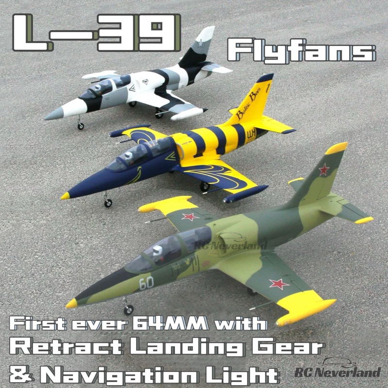 Flyfans L39 64MM EDF trainer jet PNP 4S 6S kapal model aircraft rc ...