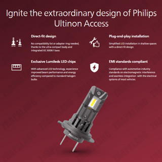 PHILIPS Ultinon Access Direct Fit Headlight LED 6000K H4 H7 H11 HB3/HB4 HIR2 Fog H8/H11/H16 ...