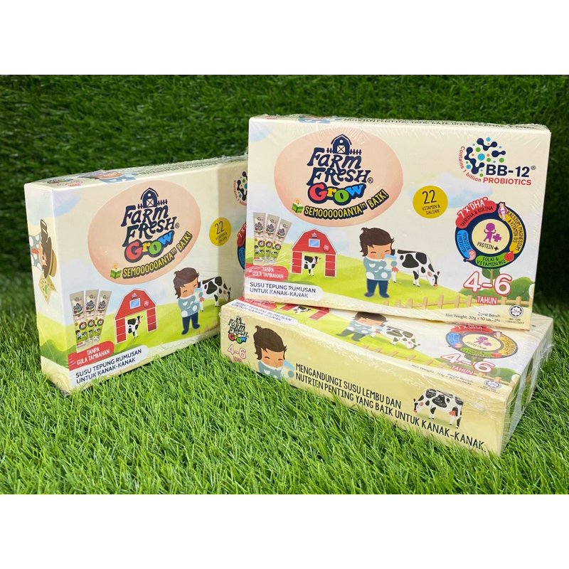 🔥HOT ITEM [4-6 TAHUN 30g x 10 SACHET]🔥 FARM FRESH GROW POWDER | Shopee ...
