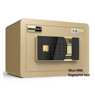 25CM Safebox Besi Peti Simpanan Wang harta Besi Cap Jari Kata Laluan ...