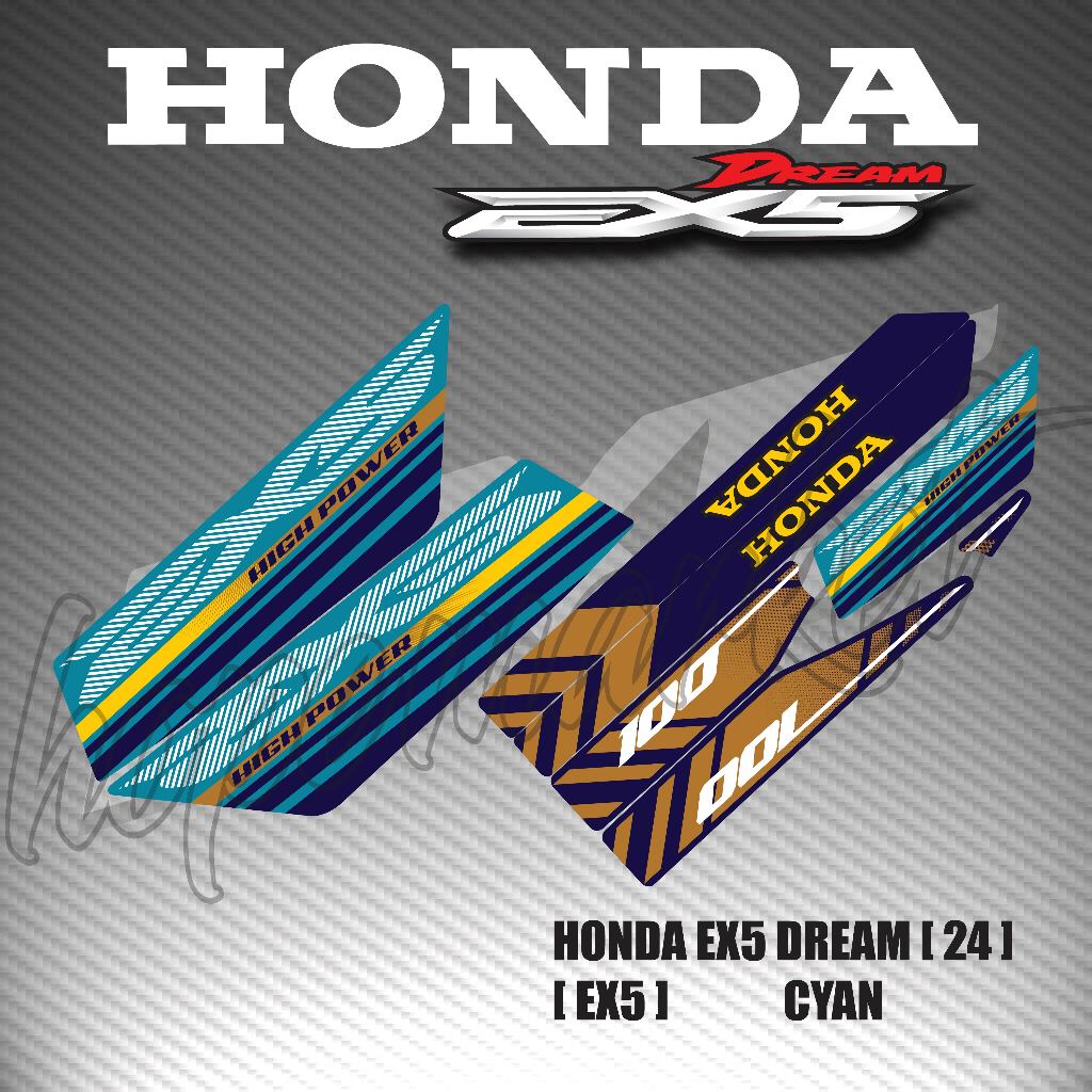 STRIPE MOTOR HONDA EX5 BATMAN (24) CUSTOM DESIGN BODY STICKER ( READY ...
