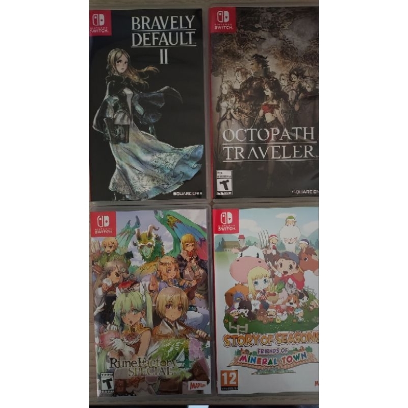 (used game) NSW bravely default 2, octopath travelers, rune factory 4 ...