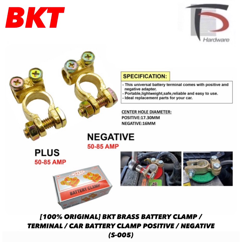 [100% ORIGINAL] BKT BRASS BATTERY CLAMP / TERMINAL / CAR BATTERY CLAMP ...