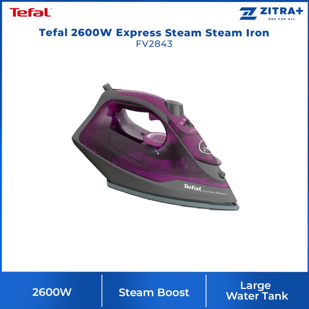 Tefal 2600W Express Steam Steam Iron FV2843 | 210W Steam Boost | 270L ...