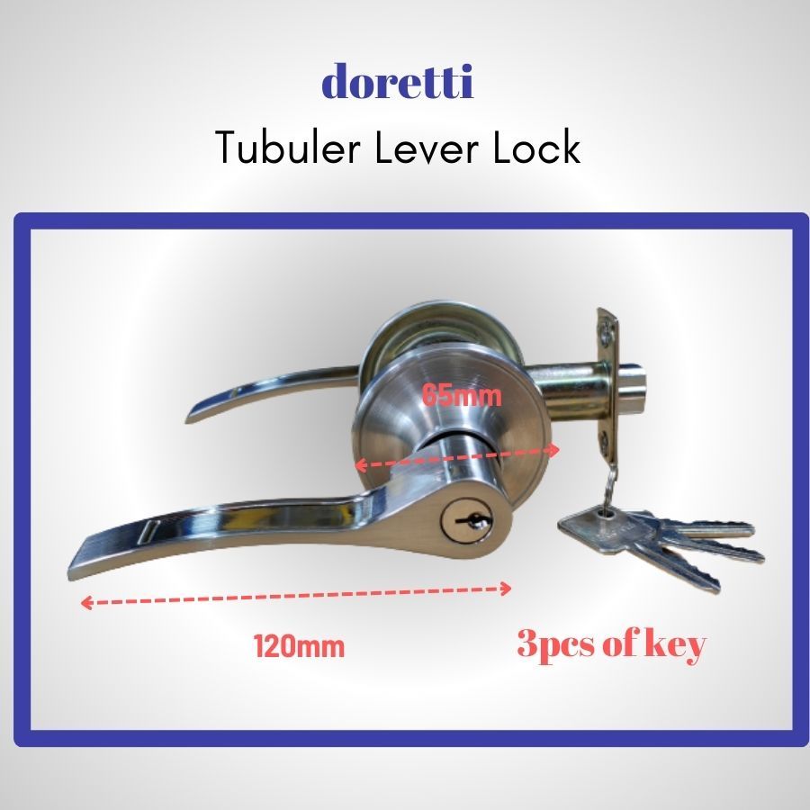 Doretti Lever handle Entrance Lockset / lockset with handle / Tubuler ...
