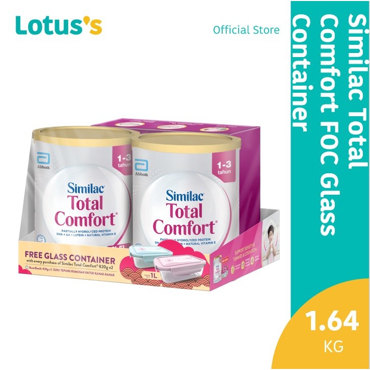 Similac Total Comfort 820g x 2 FOC Glass Container | Shopee Malaysia