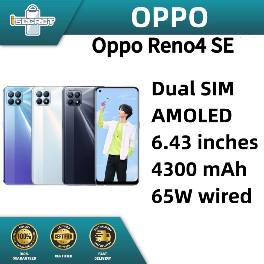 Oppo Reno4 SE - 8GB RAM + 256GB ROM 6.43 inch 48MP With 1 Year Warranty | Shopee Malaysia