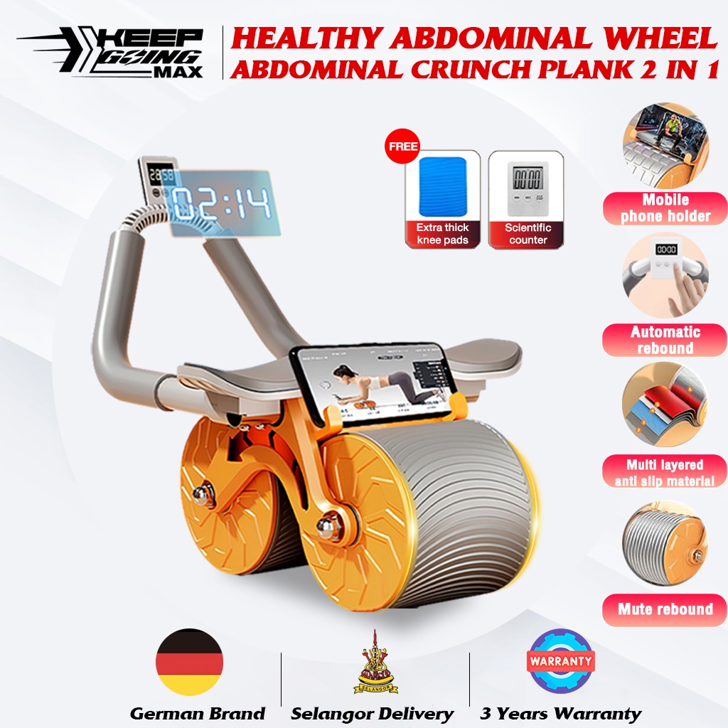 🔥🔥Abdominal wheel Automatic rebound Abdominal curling wheel Exercise ...