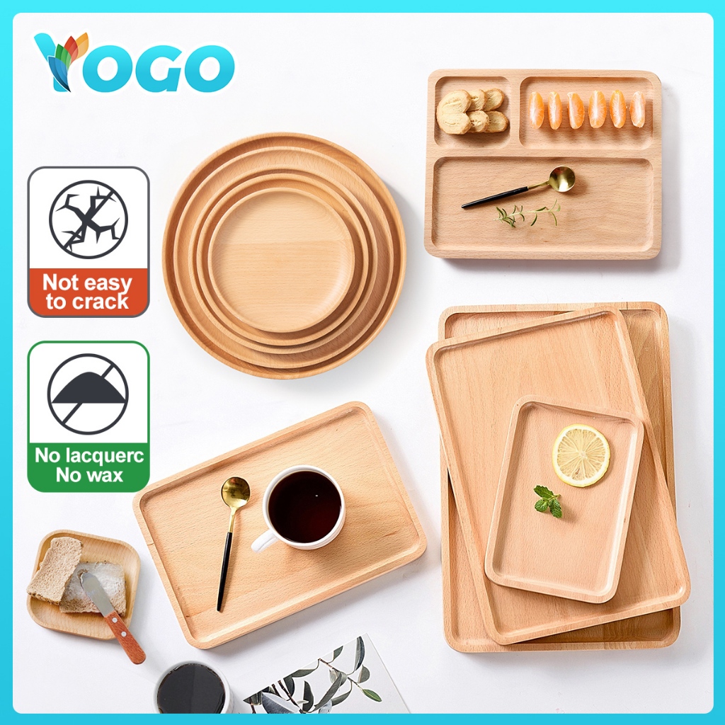 YOGO Berbilang saiz Dulang Pinggan Pinggan Kayu Dulang Set Teh Bukan ...