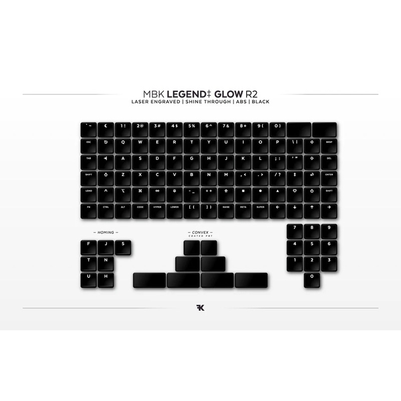 MBK Keycaps Low Profile Choc V1 Mechanical Split Ergonomic Keyboard ...