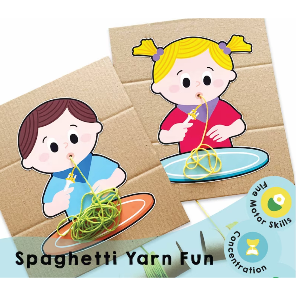 PDF] 072- Spaghetti Yarn Fun Activity Printable Montessori Toddler ...