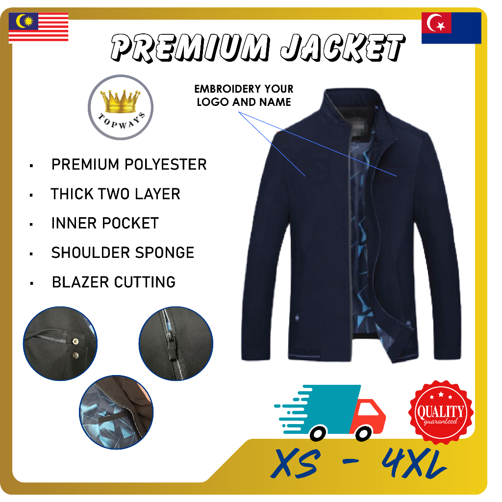 🌈READY STOCK🌈 NAVY Premium Jacket / Government / Korporat Blazer ...