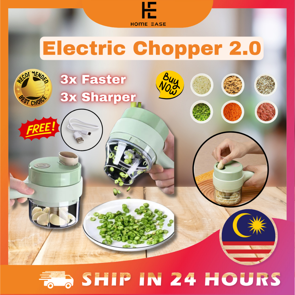 NEW 200ml Chopper Blender Electric Baby Food Processor Garlic Chopper ...