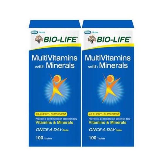 BIO-LIFE MULTIVITAMINS WITH MINERALS TABLETS 100s/2X100S EXPIRY 2025/02 ...