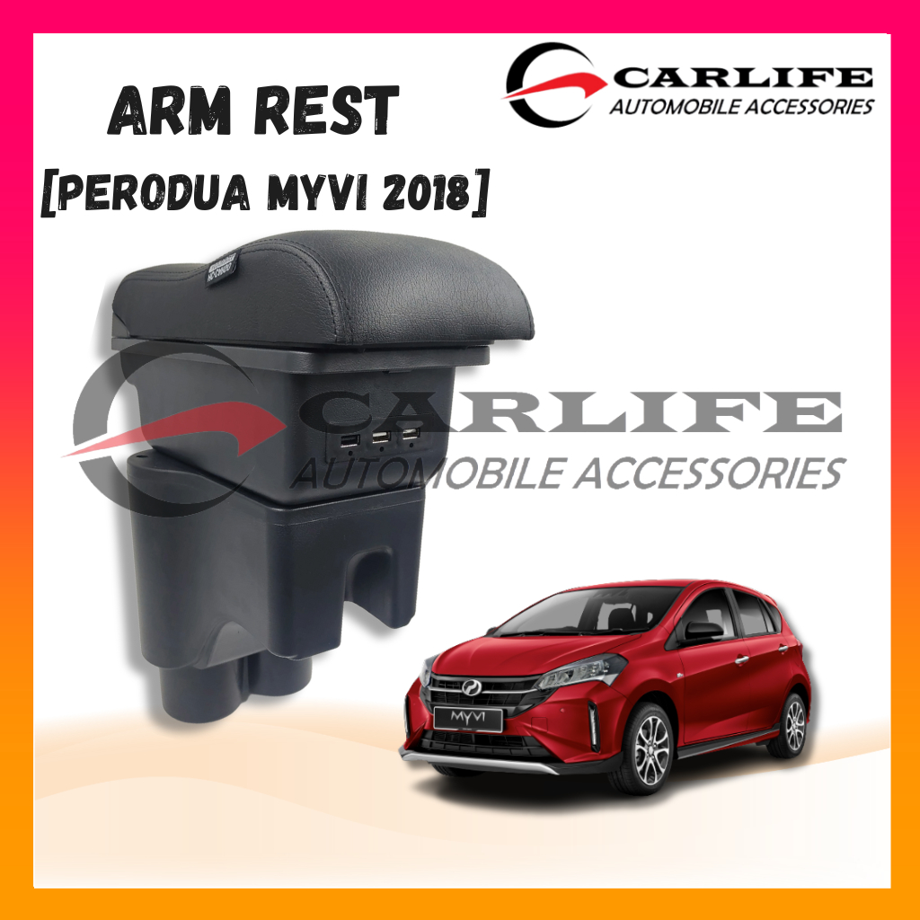 Perodua Myvi Gen3 2018-2025 PVC Leather Armrest | Shopee Malaysia