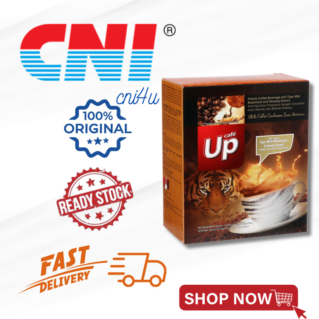 CNI Up White Coffee Cendawan Susu Harimau 15s - With Tiger Milk ...