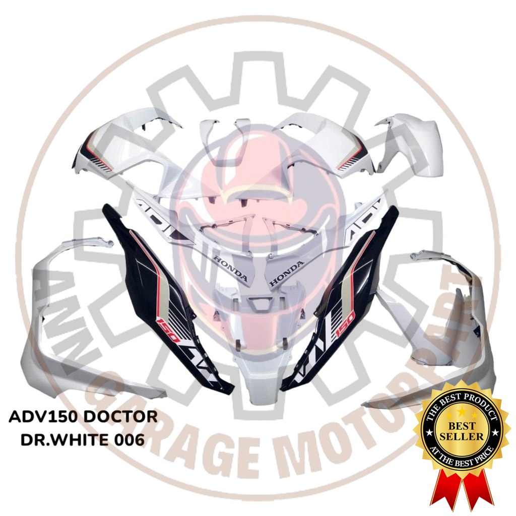 COVERSET BODYSET HONDA ADV150 ADV 150 WHITE PUTIH 006 STICKER SIAP ...