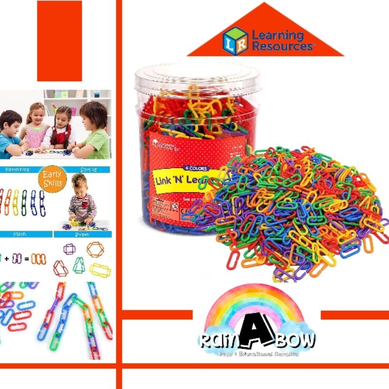 Learning Resources LER0260 Link 'N' Learn Links with 6 colours Fine ...