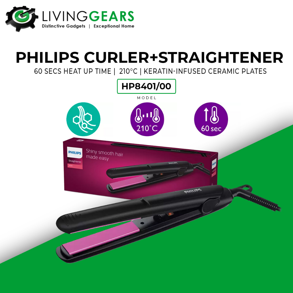 PHILIPS 210°C Selfie Hair Straightener HP8401 PHILIPS MALAYSIA (HP8401 ...