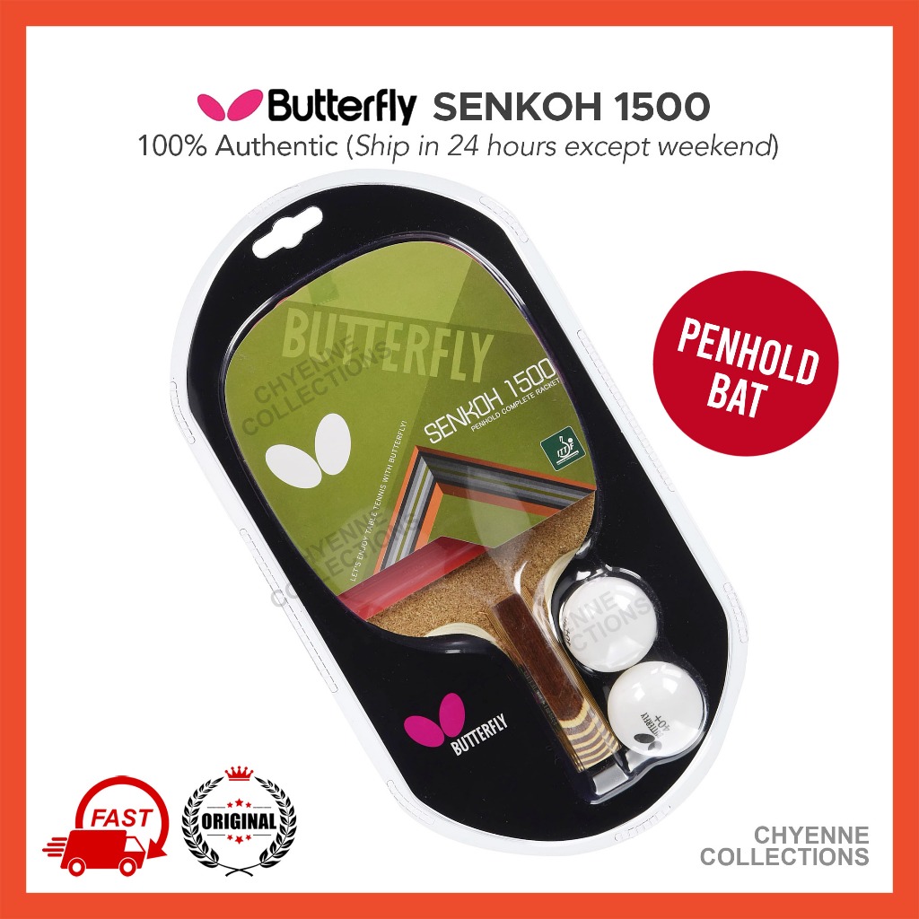 Butterfly Senkoh 1500 Table Tennis Racket with Rubber • Japanese ...