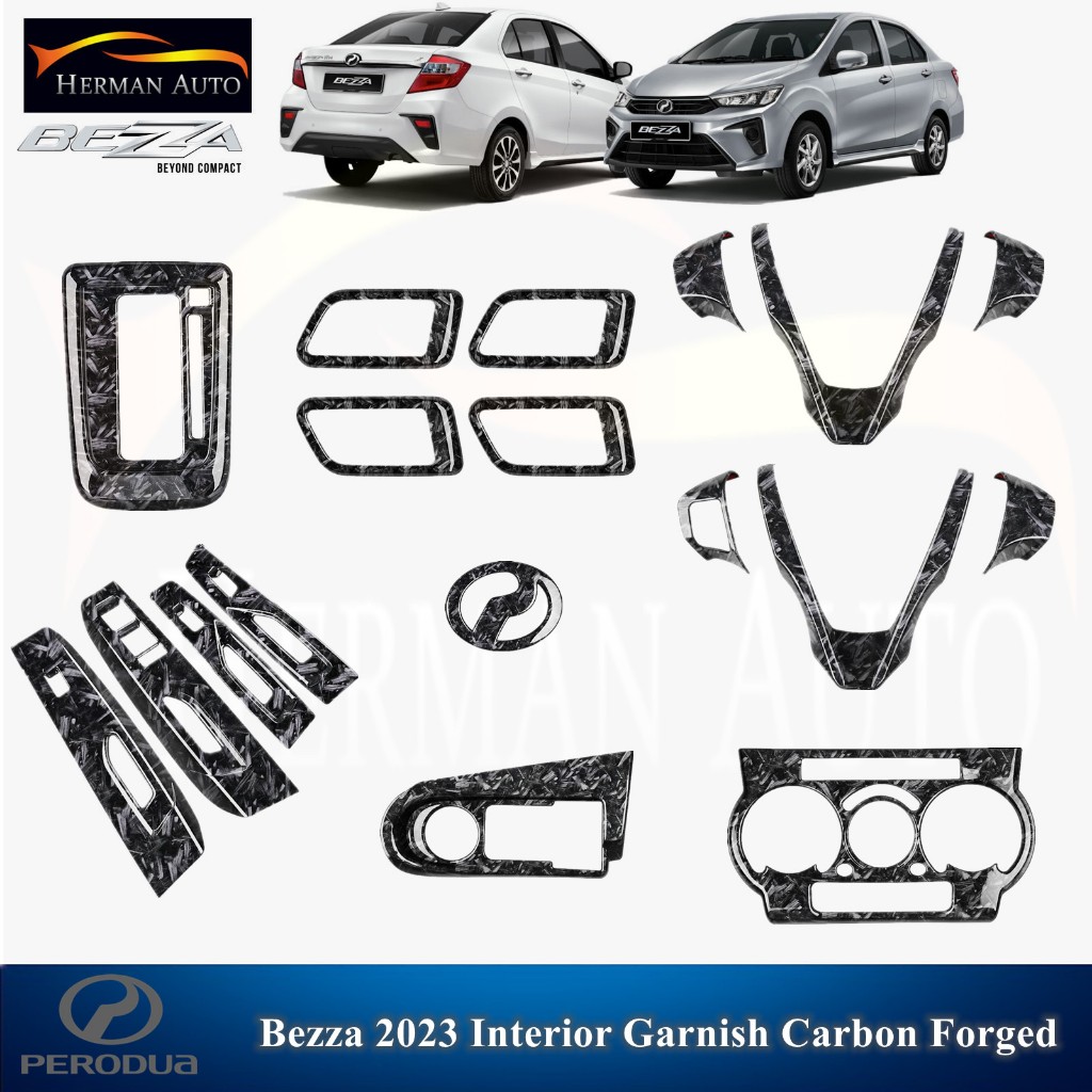 HermanAuto Perodua Bezza New 2023 Forged Carbon Car Interior Garnish ...
