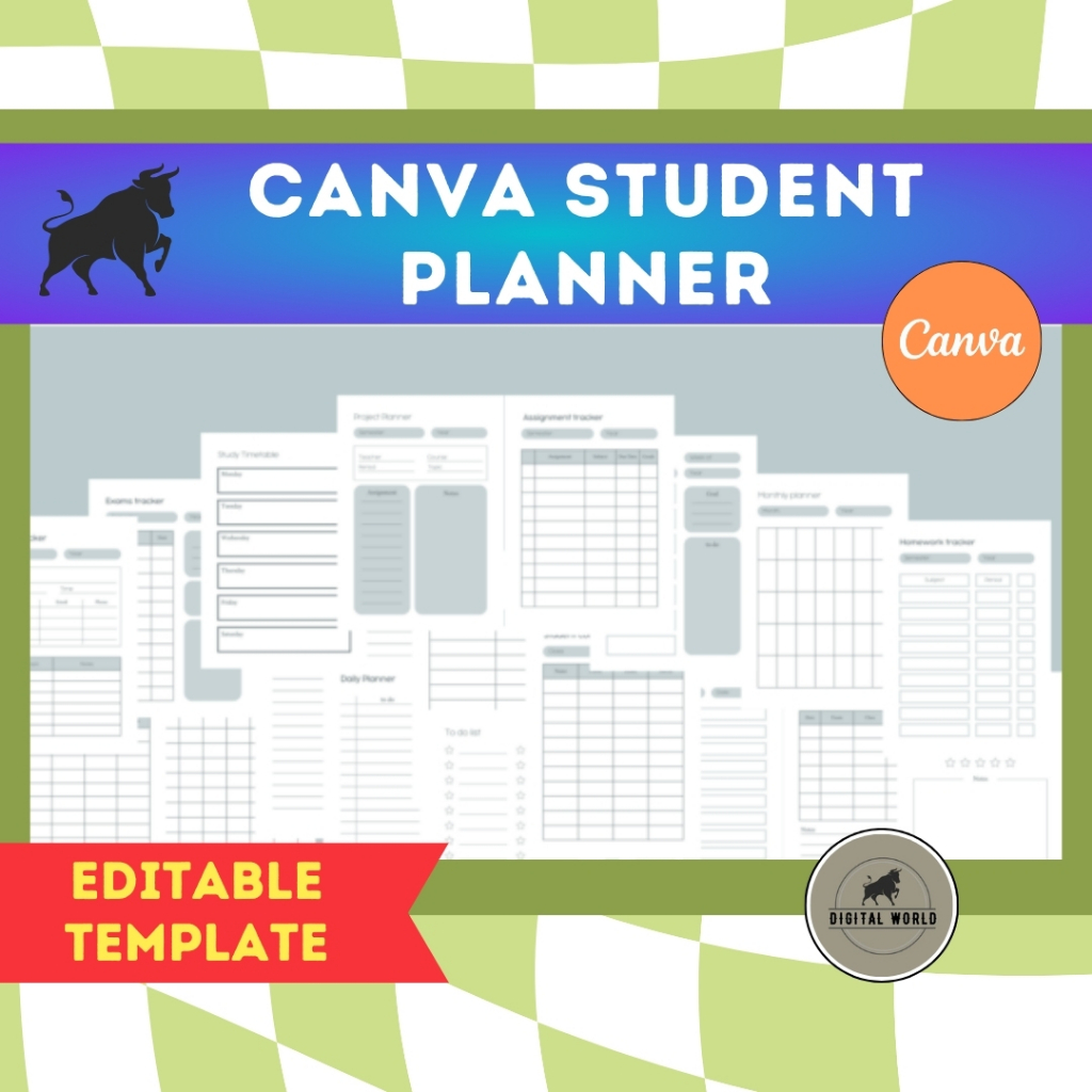 2024 Student Planner | Canva Student Planner | Canva Template ...