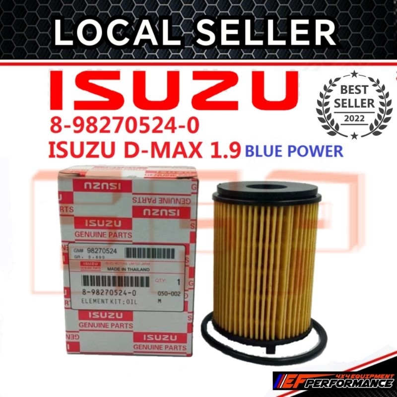 ISUZU DMAX 1.9 BLUE POWER OIL FILTER 8-98270524-0 4X4 MINYAK 524 ...