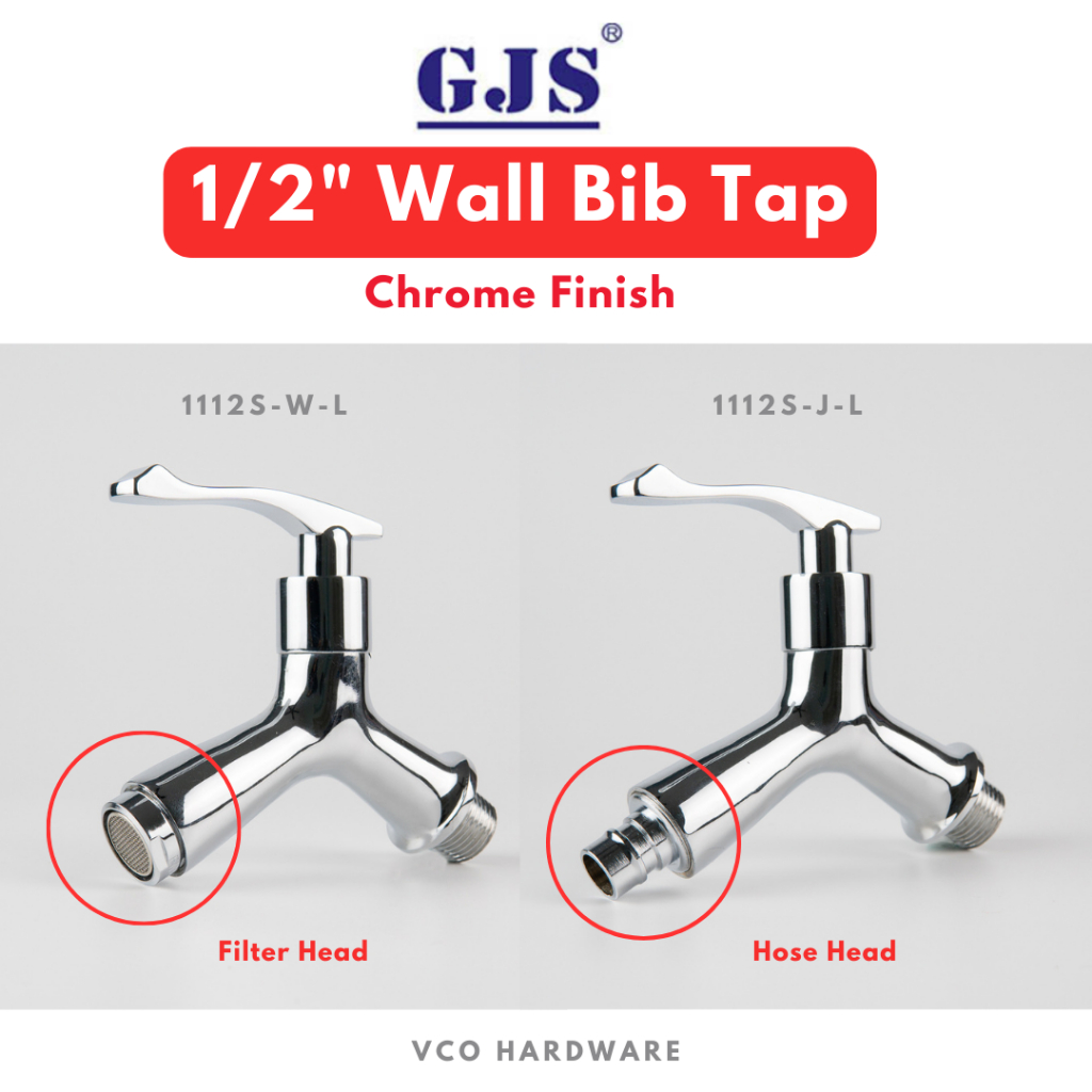 // ON SALE // GJS 1/2" (15 mm) High Quality Chrome Finish Wall Bib Tap ...
