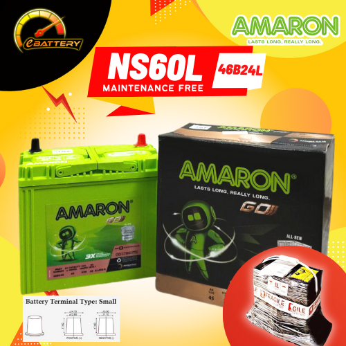 NS60L | NS60LS | NS60 | NS60RS | 46B24 | AMARON GO MF| Car Battery Bateri Kereta | Saga Perdana ...