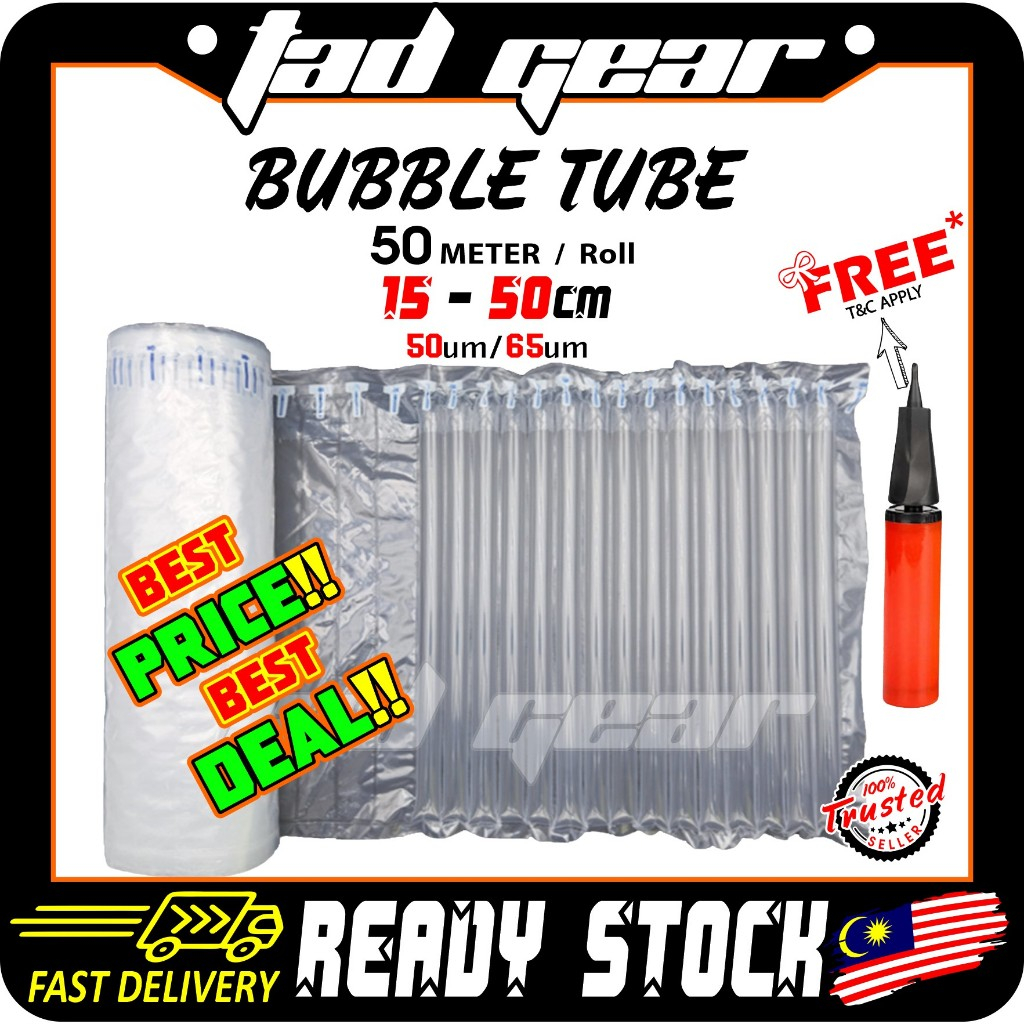 Inflatable Air Bubble Wrap Air Packaging Protective Air Bubble Tube 50m ...
