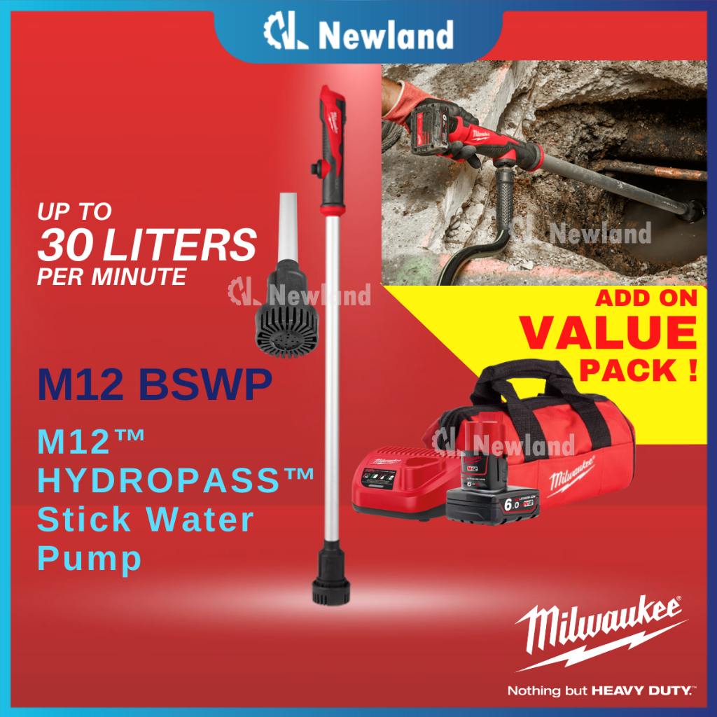 Milwaukee M12™ HYDROPASS™ Stick Water Pump | Shopee Malaysia