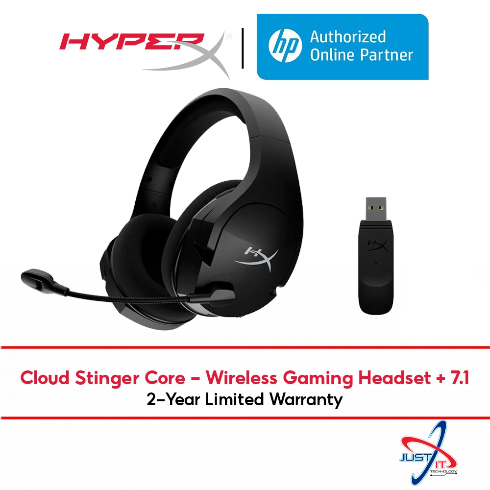 HYPERX CLOUD STINGER CORE - WIRELESS GAMING HEADSET + 7.1 (BLACK ...