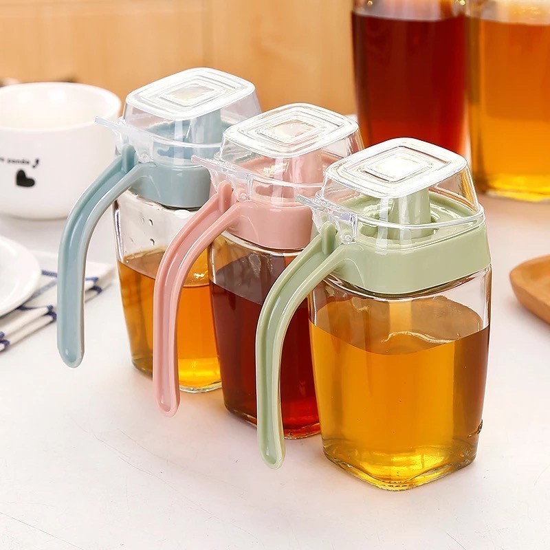 550ML Cooking Oil Storage Glass Bottle Jar Kitchen Dispenser Liquid ...