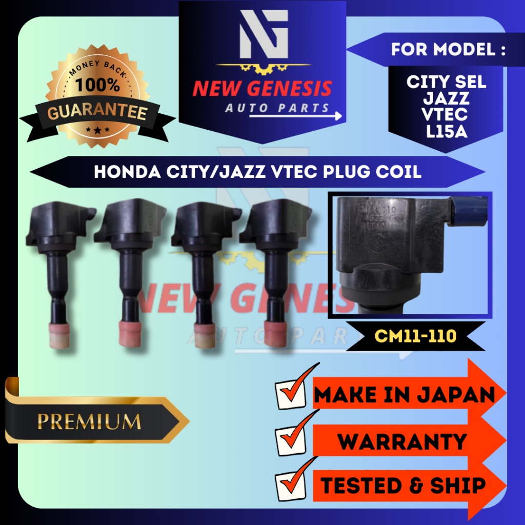 HONDA CITY SEL/JAZZ 2001-2008 VTEC PLUG COIL CM11-110 CITY 2002-2008 ...