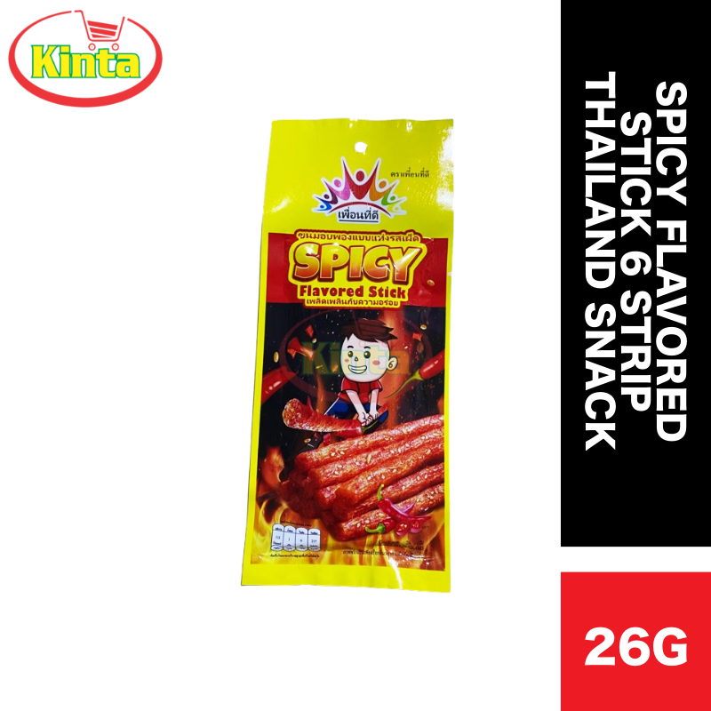 [ HALAH ] Spicy Flavored Stick 6 Strip Thailand Snack 23g (1pcs ...
