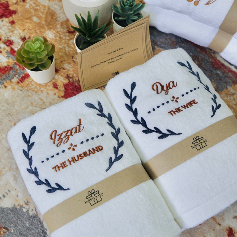 TUALA SULAM PREMIUM HADIAH KAHWIN / HANTARAN / COUPLE SET TOWEL ...