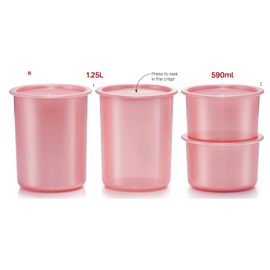 Tupperware Lucky Munch One Touch Set / OT Canister Junior 1.25l ...