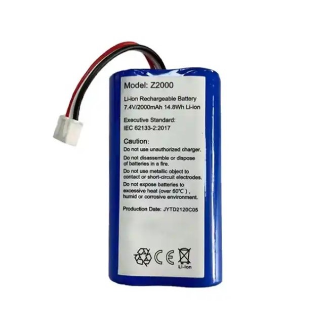 Z2000 Li-ion Rechargeable Olax AX5 Pro Battery 7.4V 2000mAh 14.8Wh ...